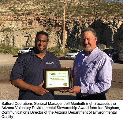 Freeport-McMoRan Safford Operations Receive...